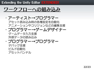 Extending the Unity Editor Extended | PPT