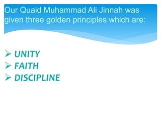 Unity,faith and discipline | PPTX