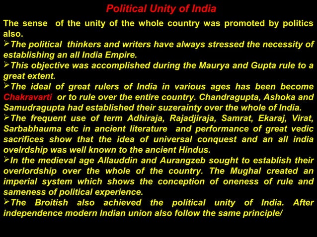 Unity in diversity | PPT | Geography | Science