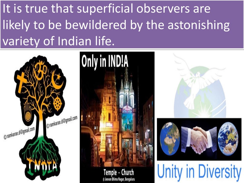 Unity in diversity in india