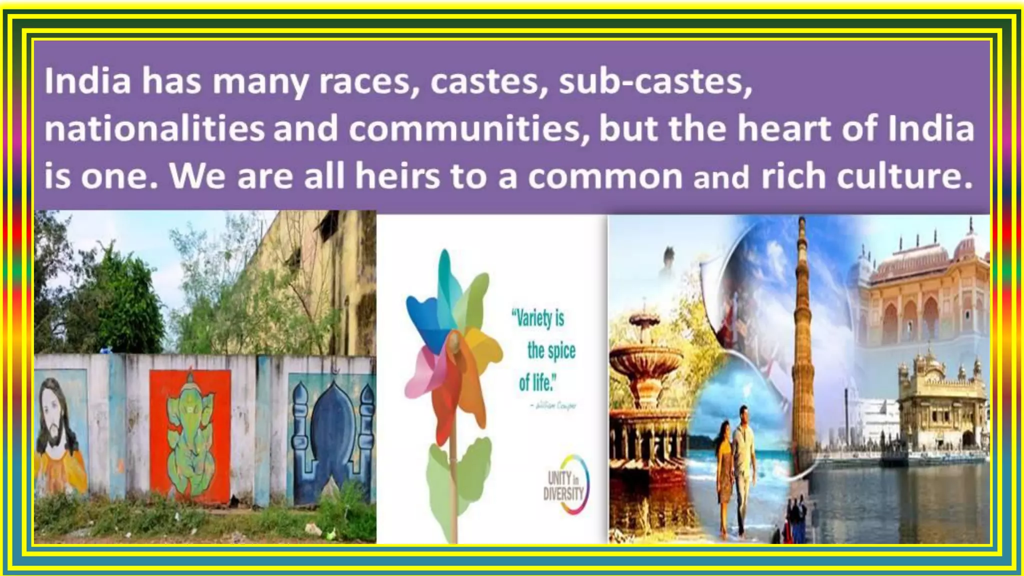 UNITY IN DIVERSITY IN INDIA (Newly prepared) | PDF