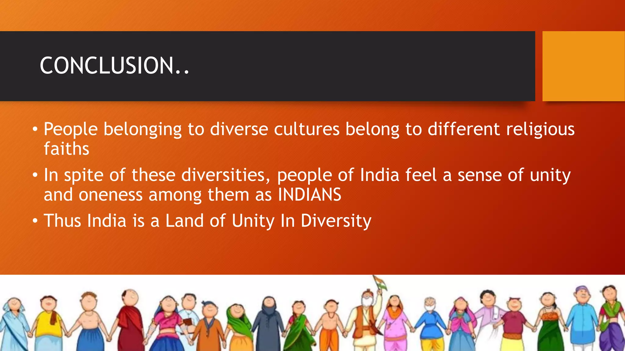 Unity in diversity in india | PPTX