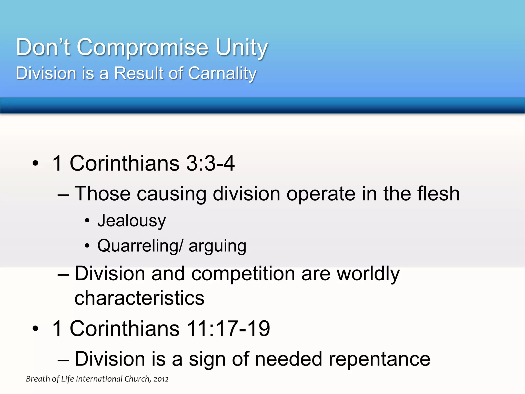 Unity in the Body of Christ | PPTX
