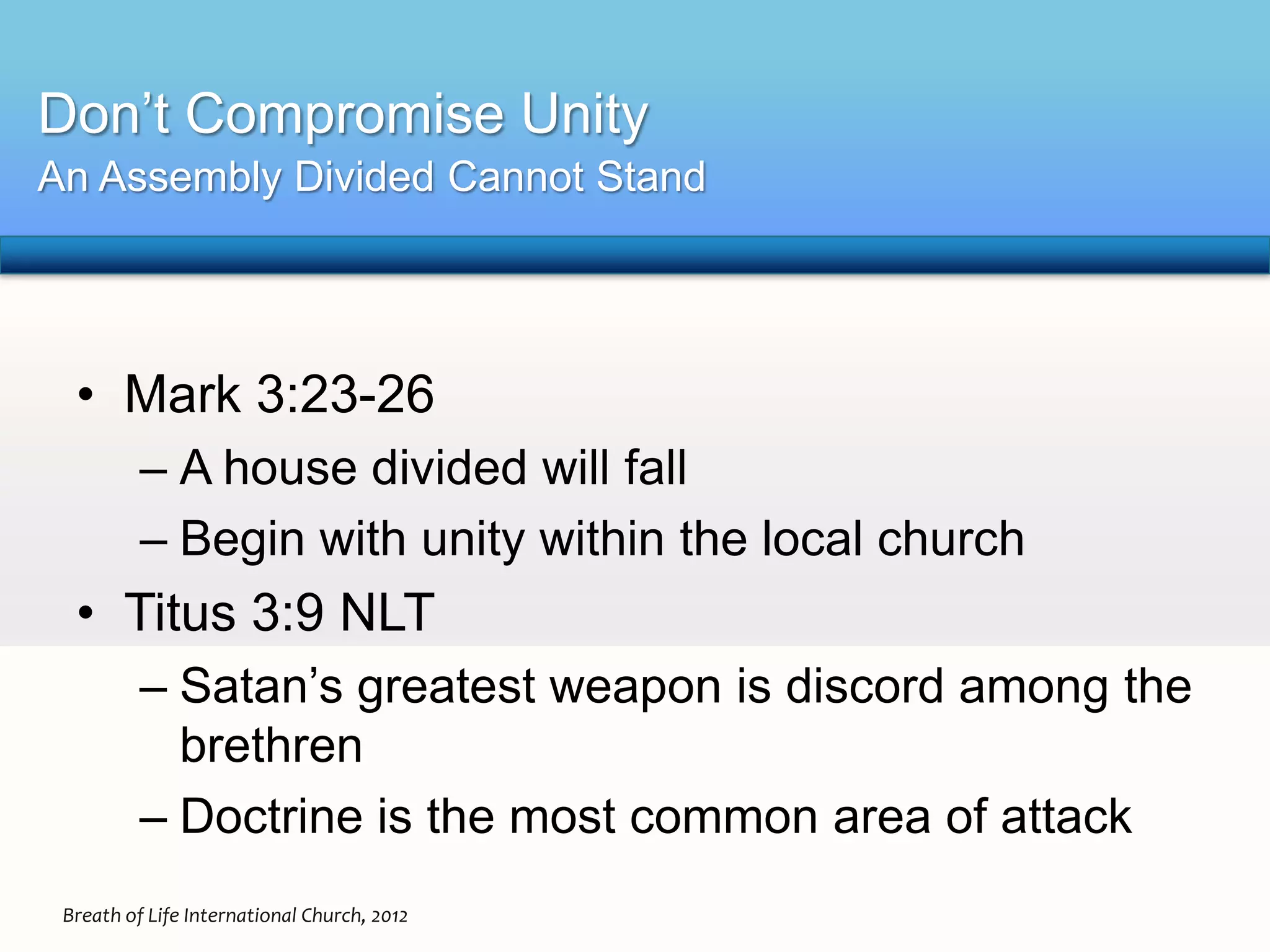 Unity in the Body of Christ | PPTX