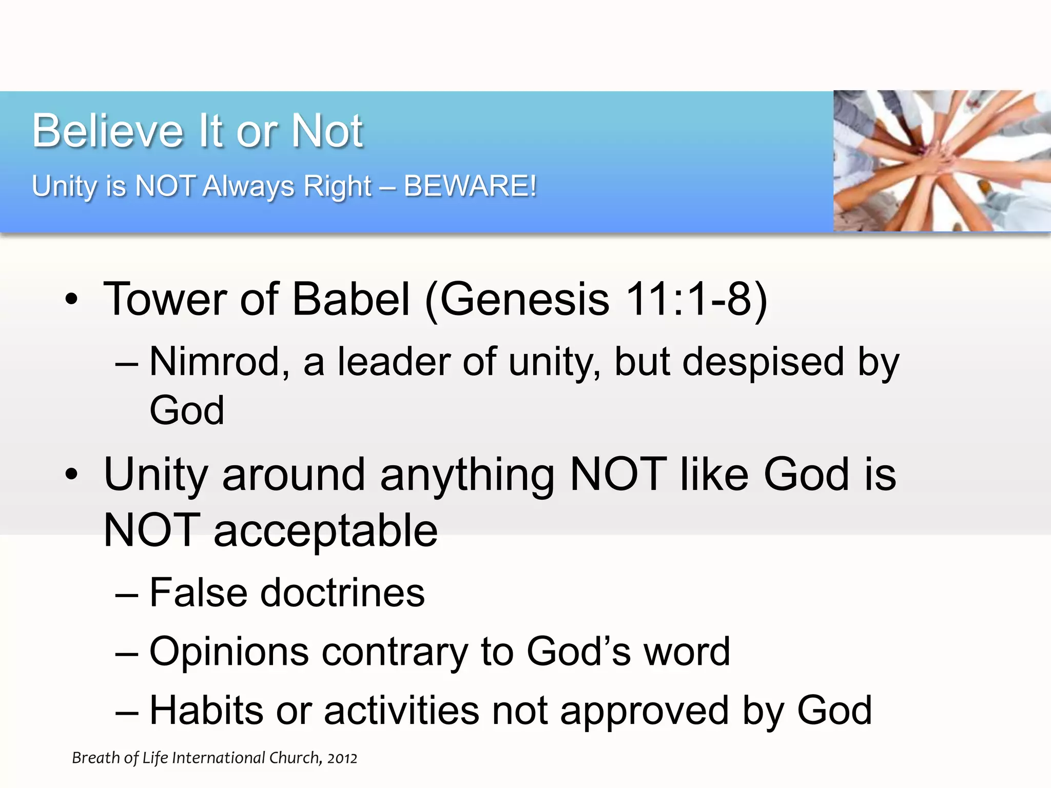 Unity in the Body of Christ | PPTX