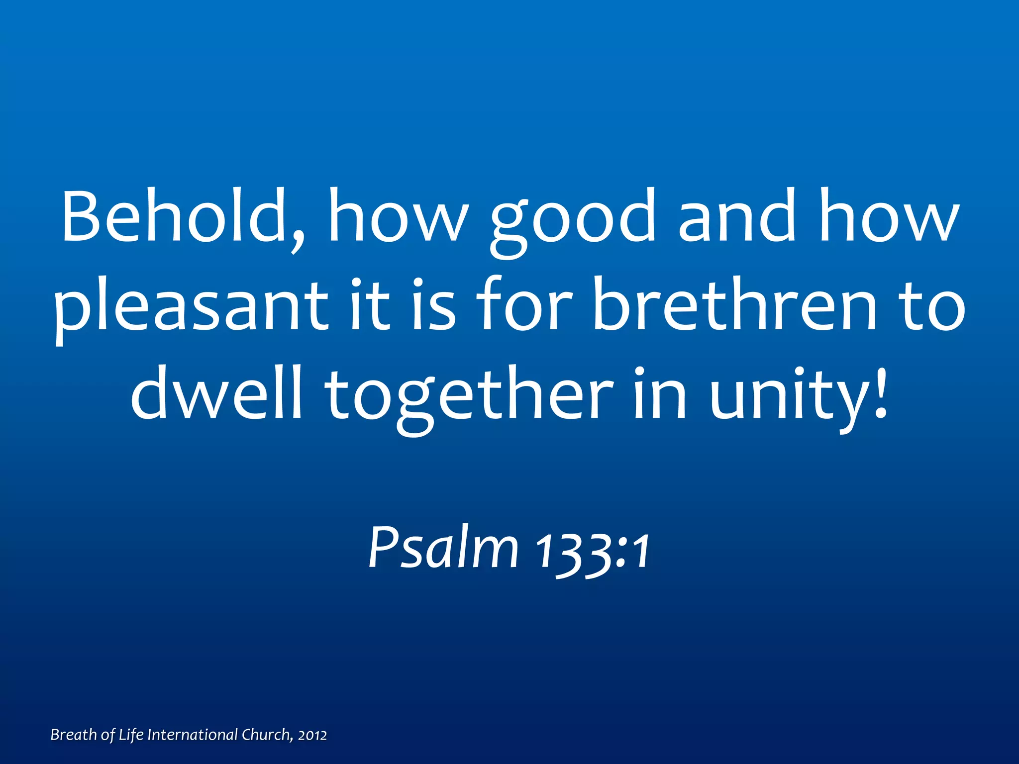 Unity in the Body of Christ | PPTX