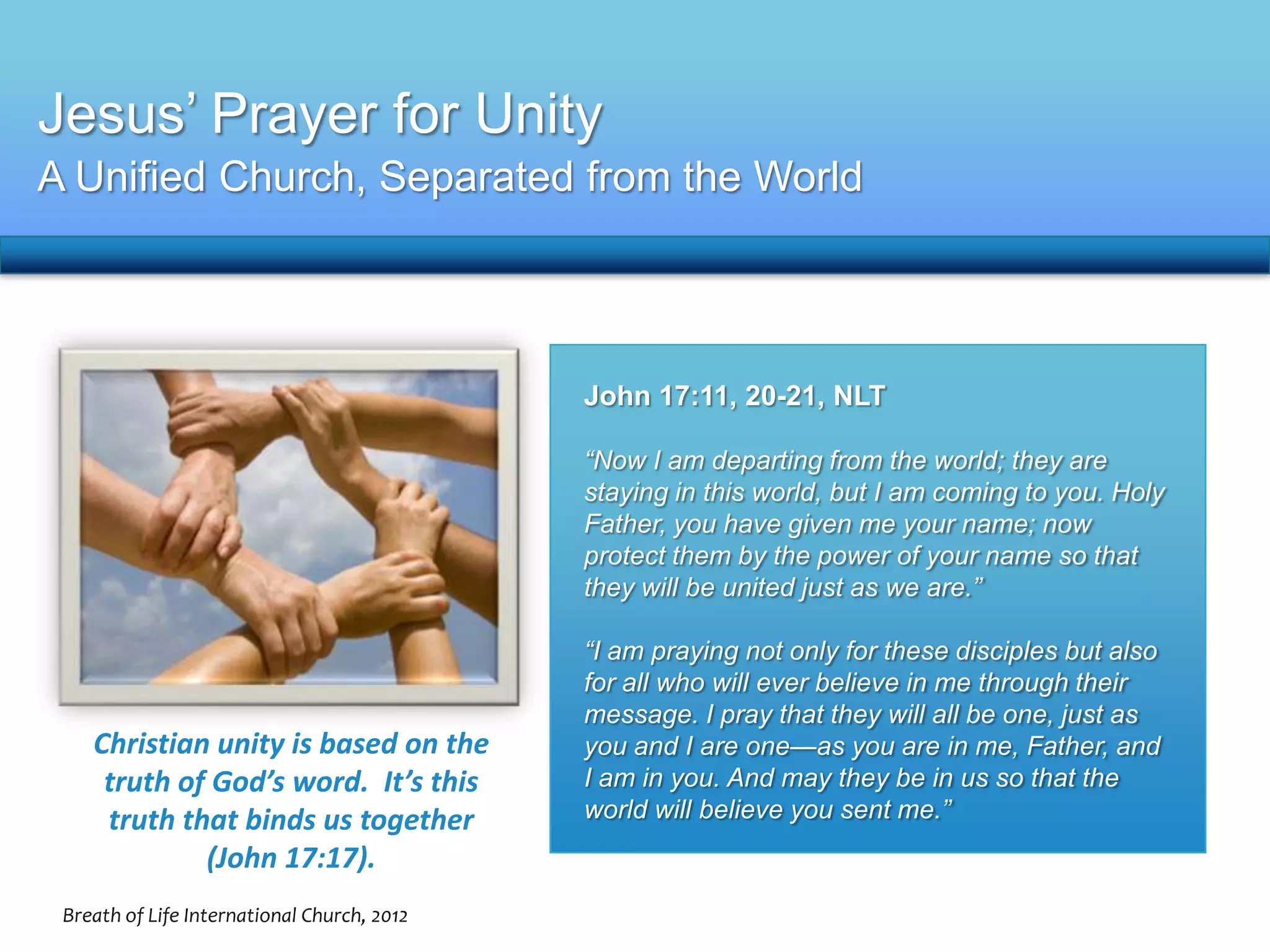 Unity in the Body of Christ | PPTX