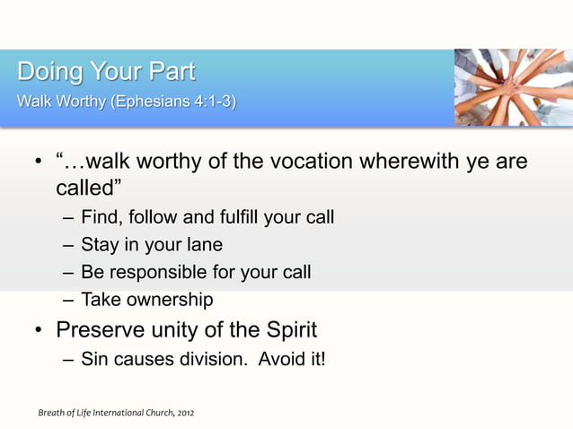 Unity in the Body of Christ | PPTX | Christianity | Religion & Spirituality