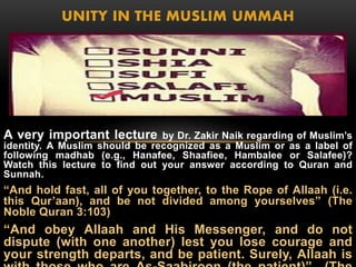 Unity Of Muslim Ummah