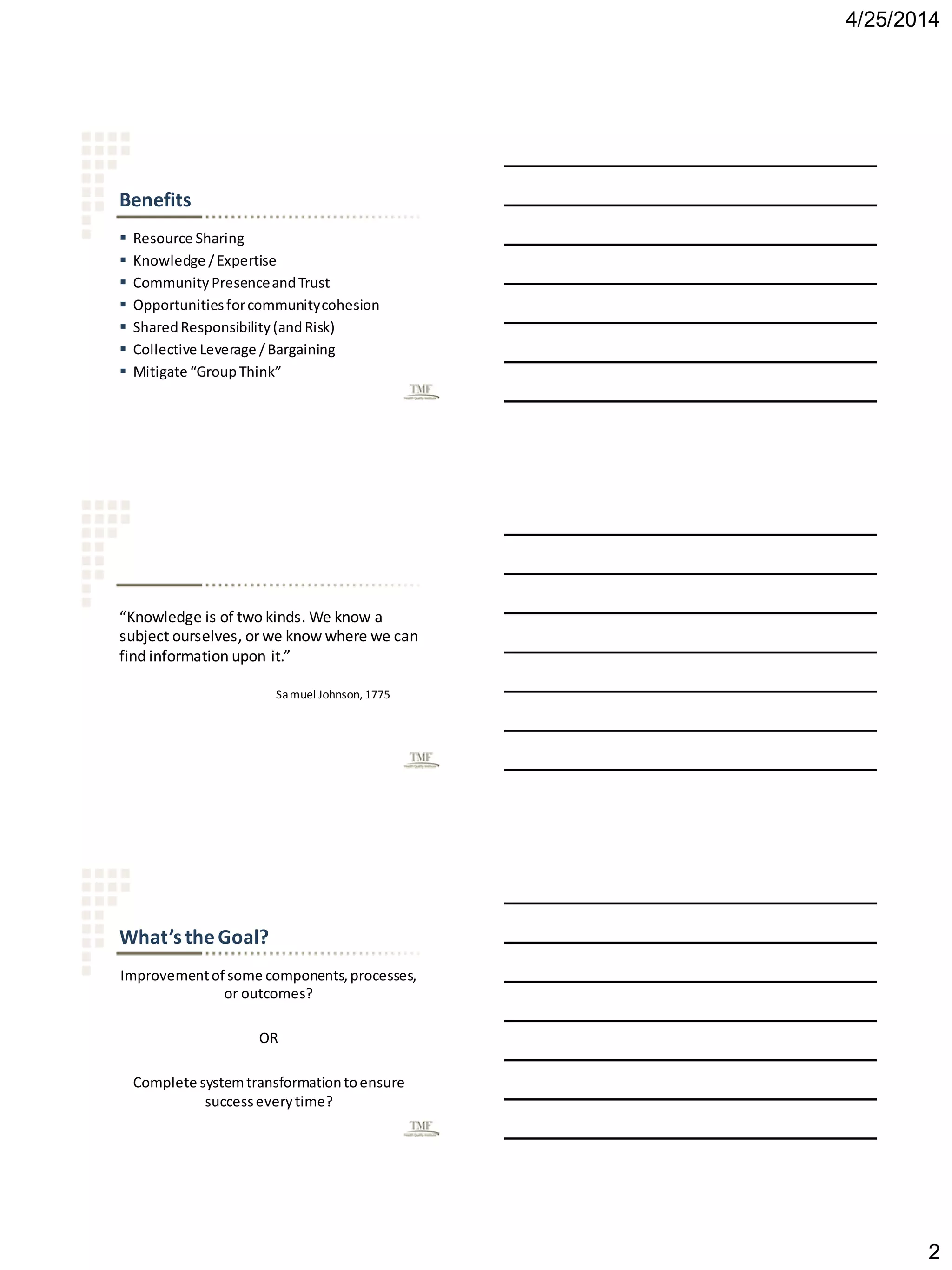 Unity is strength presentation handout | PDF