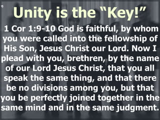 Unity is the Key! | PPT
