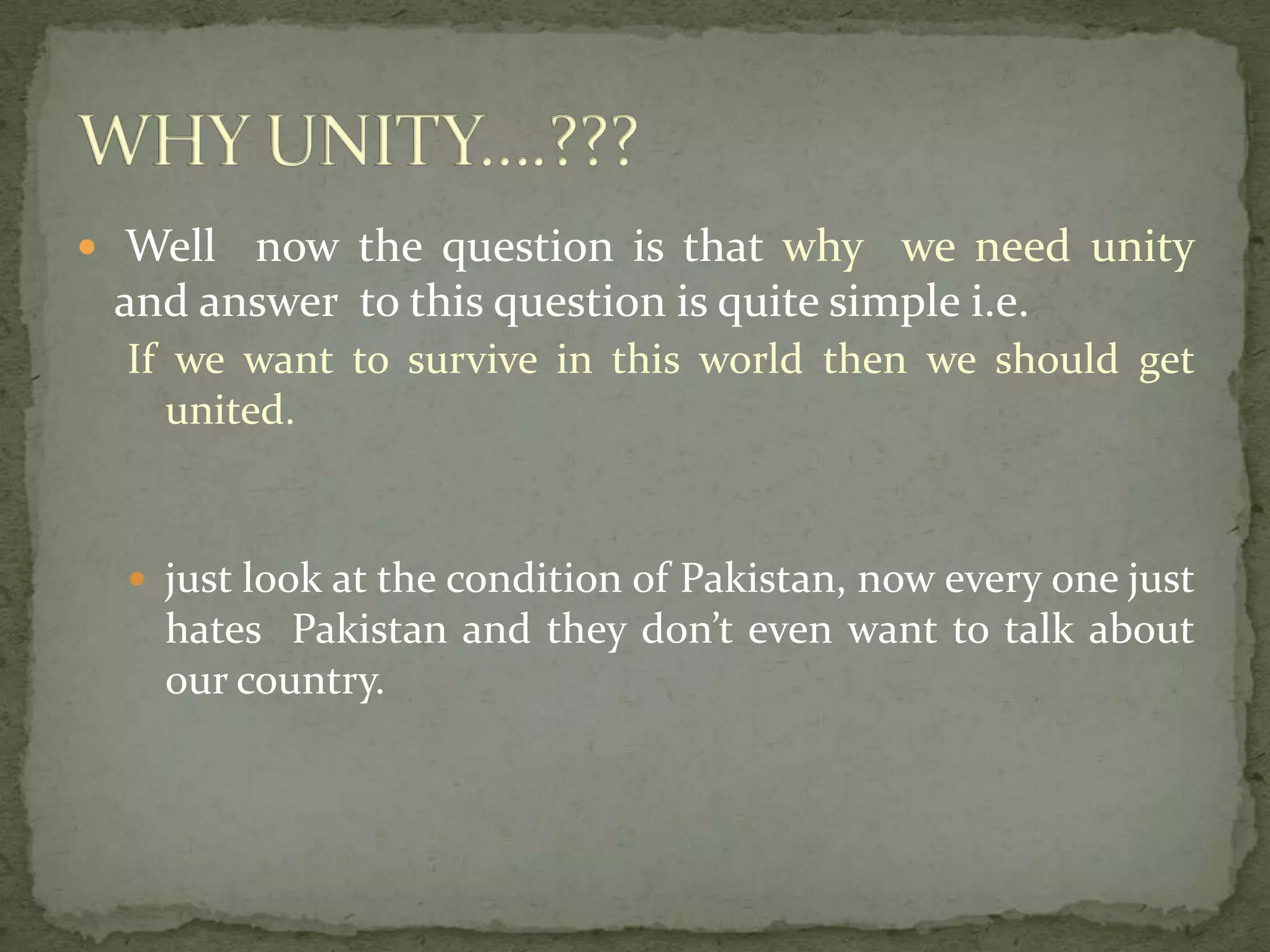 Unity leads to hapiness | PPTX