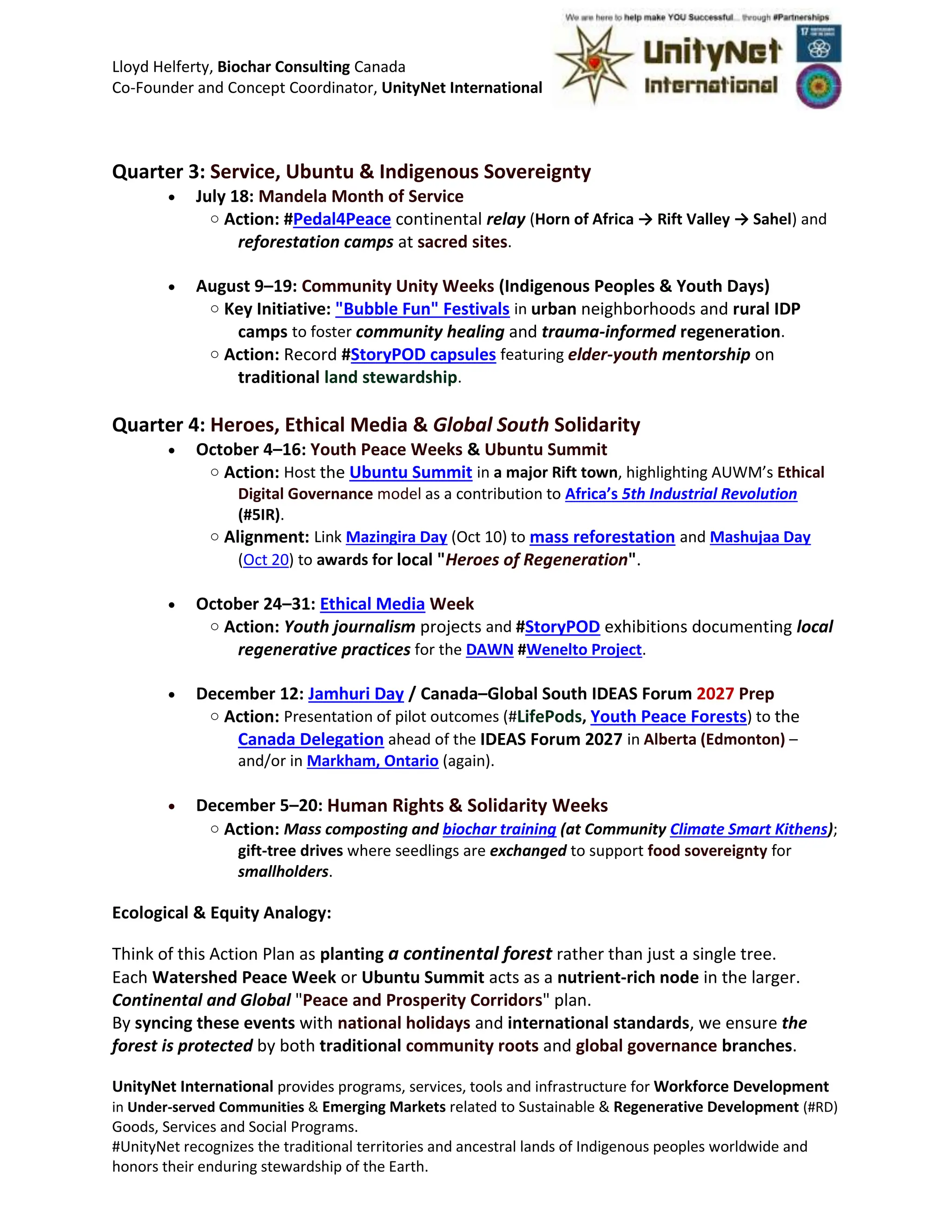 UnityNet-AUWM 2026 Alkebulan Livingry Action Plan (2025-12-19) | PDF