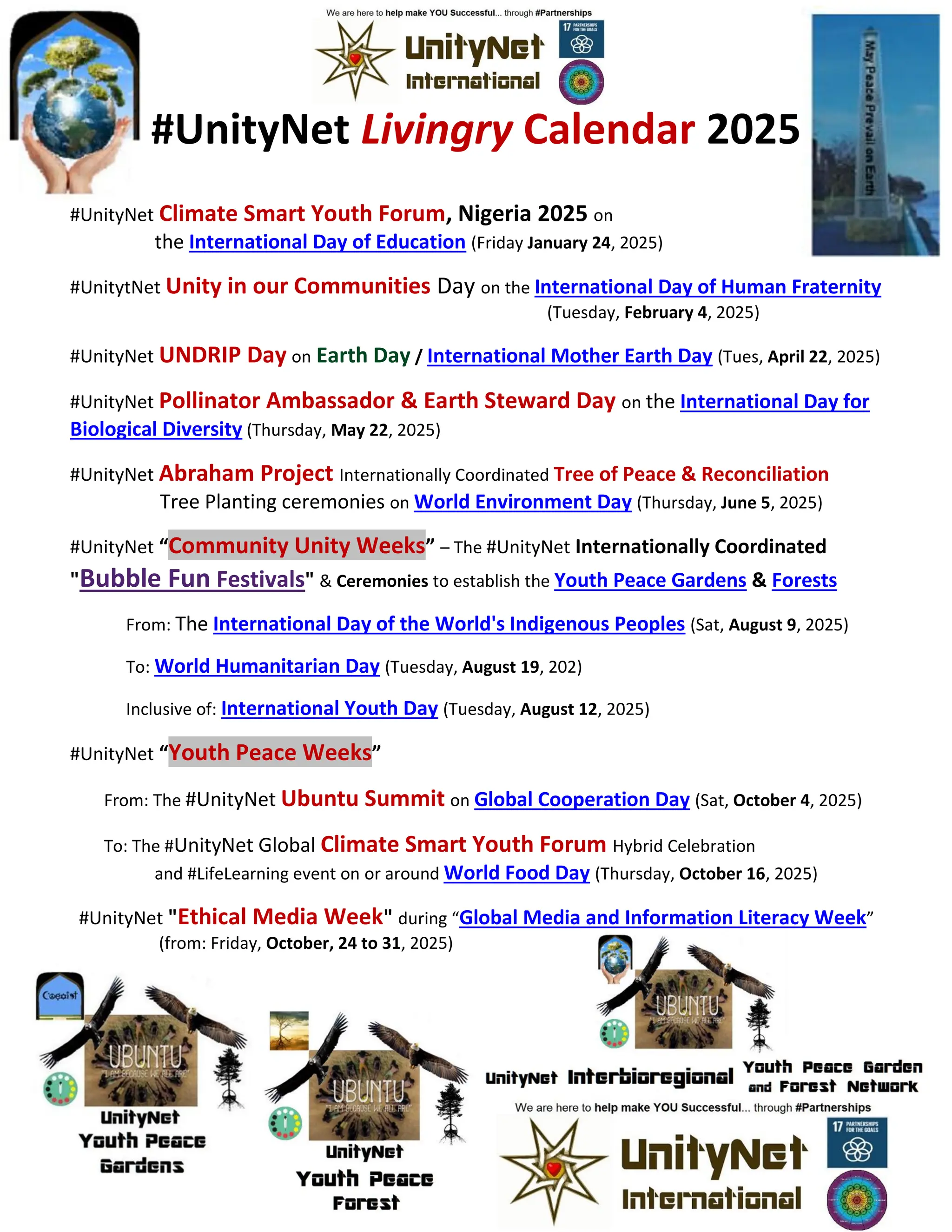 The UnityNet Livingry Calendar 2025 ver1.0 | PDF