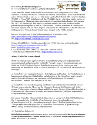 UnityNet World Environment Day Abraham Project 2024 Press Release | PDF