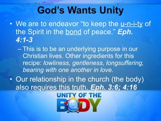 Unity Of The Body | PPT