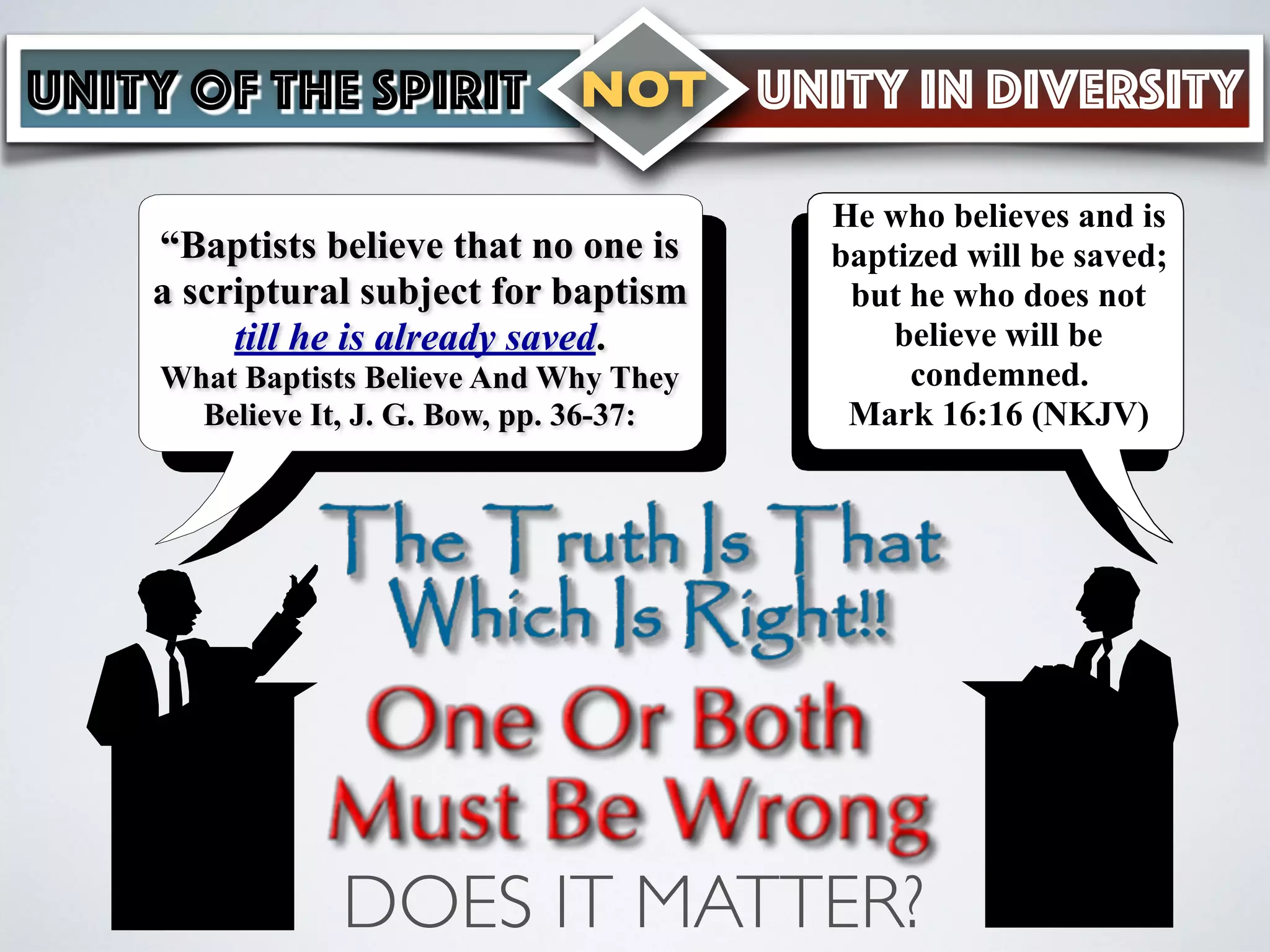 Unity of The Spirit - NOT - Unity In Diversity | PPT