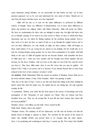 Unity of ummah | PDF