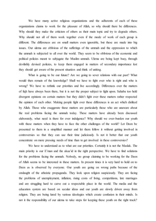 Unity of ummah | PDF