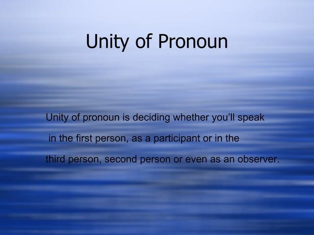 Unity presentation | PPT