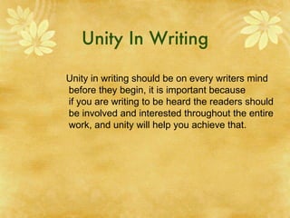 Unity presentation | PPT