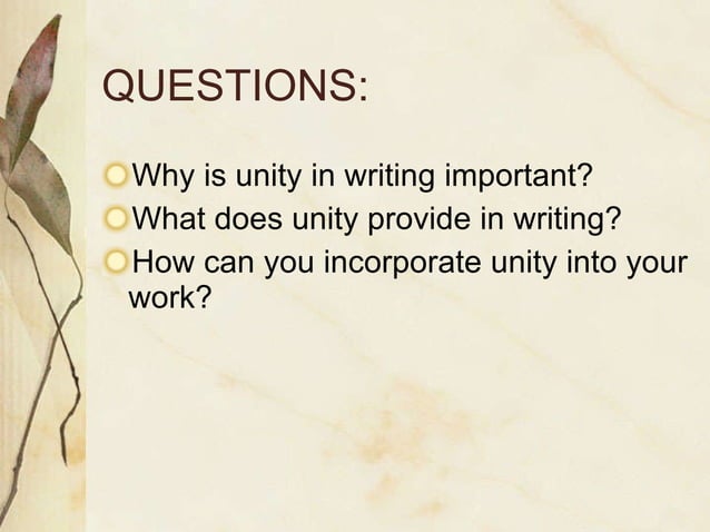 Unity presentation | PPT