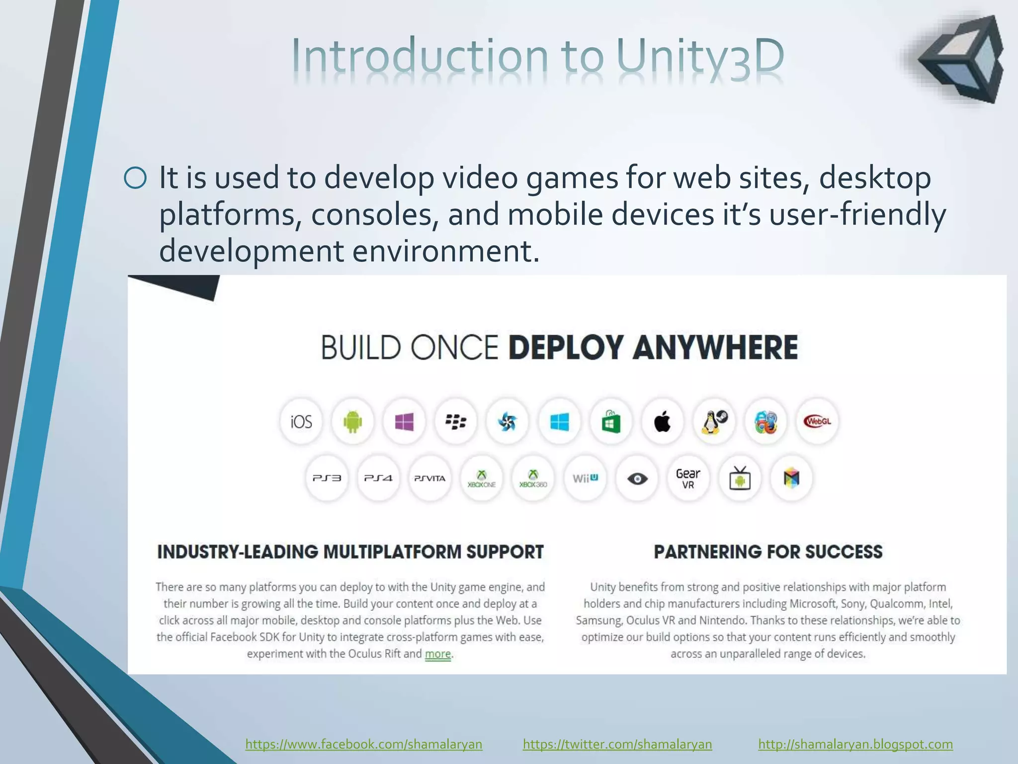Unity3D Basic Concepts by: shamal aryan | PPT