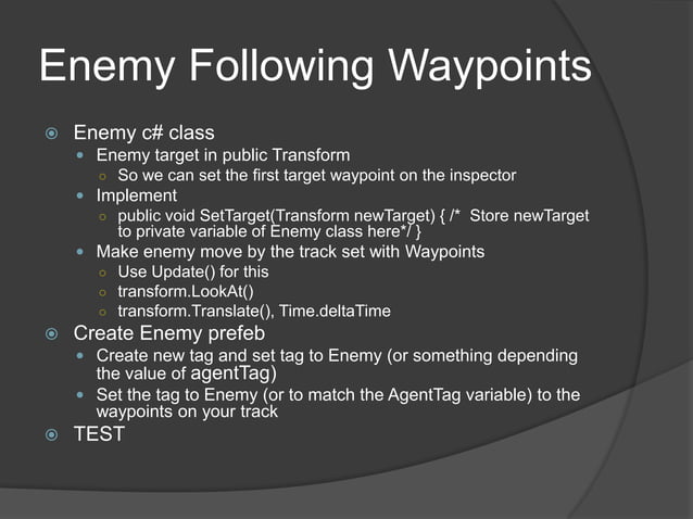 Unity programming 1 | PPT