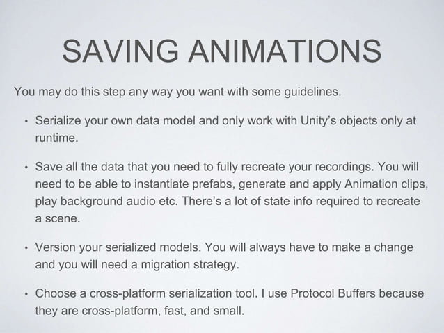 Unity 3D Runtime Animation Generation | PPT