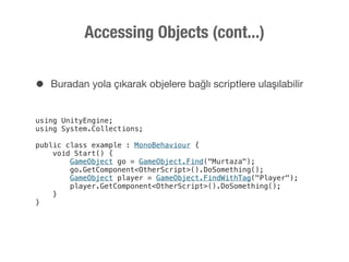 Emrah Özer : Introduction to Unity Scripting | KEY