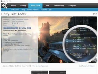 Дмитро Миндра “Unity Test Tools” | PPT