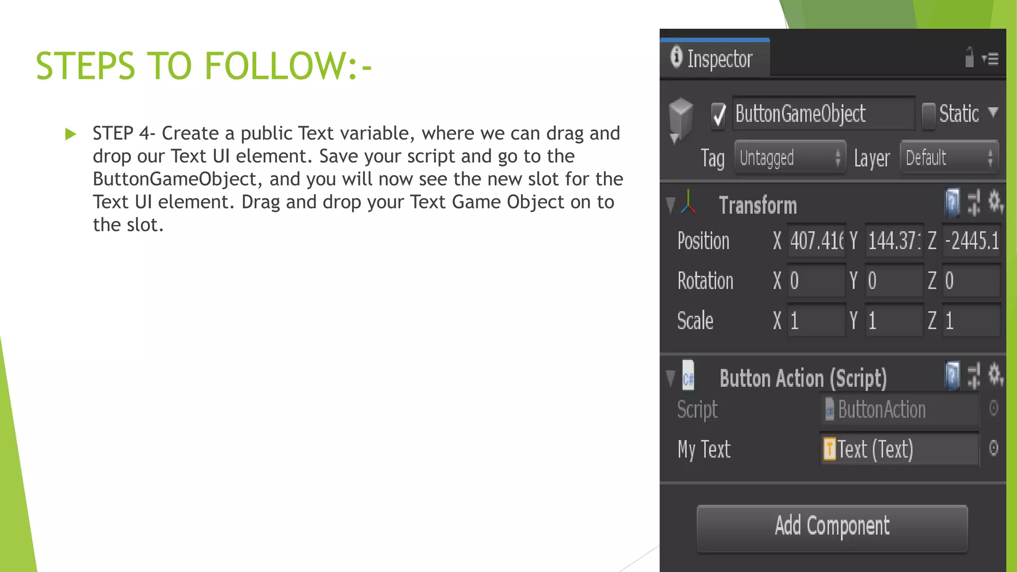 Unity tutorial | PDF
