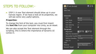 Unity tutorial | PDF