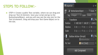 Unity tutorial | PDF