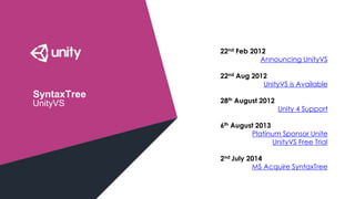 Visual Studio Tools for Unity Unity User Group 23rd Feb | PPTX
