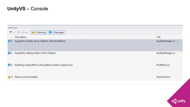 Visual Studio Tools for Unity Unity User Group 23rd Feb | PPT | Free ...