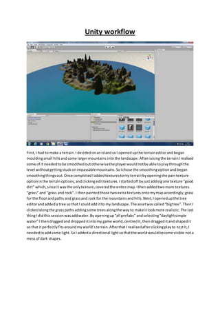 Unity workflow | DOCX | Landscaping | Home & Garden