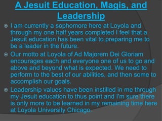 Univ 393 a jesuit education and leadership | PPTX