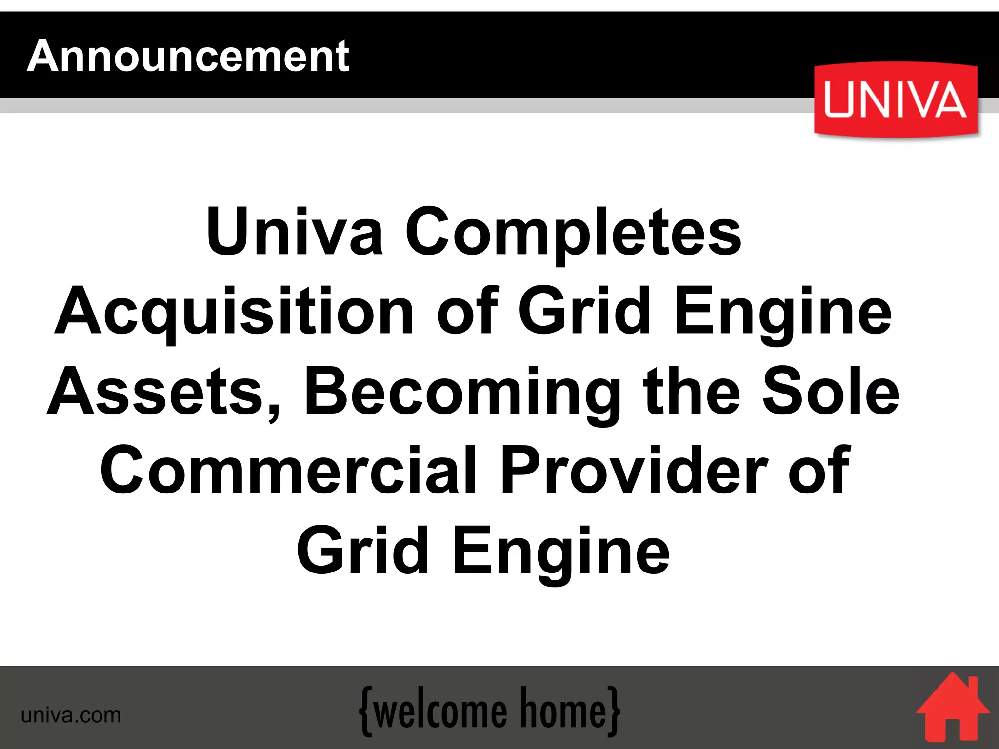 Univa Acquires Grid Engine Assets | PDF