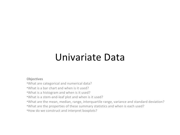 Univariate Data