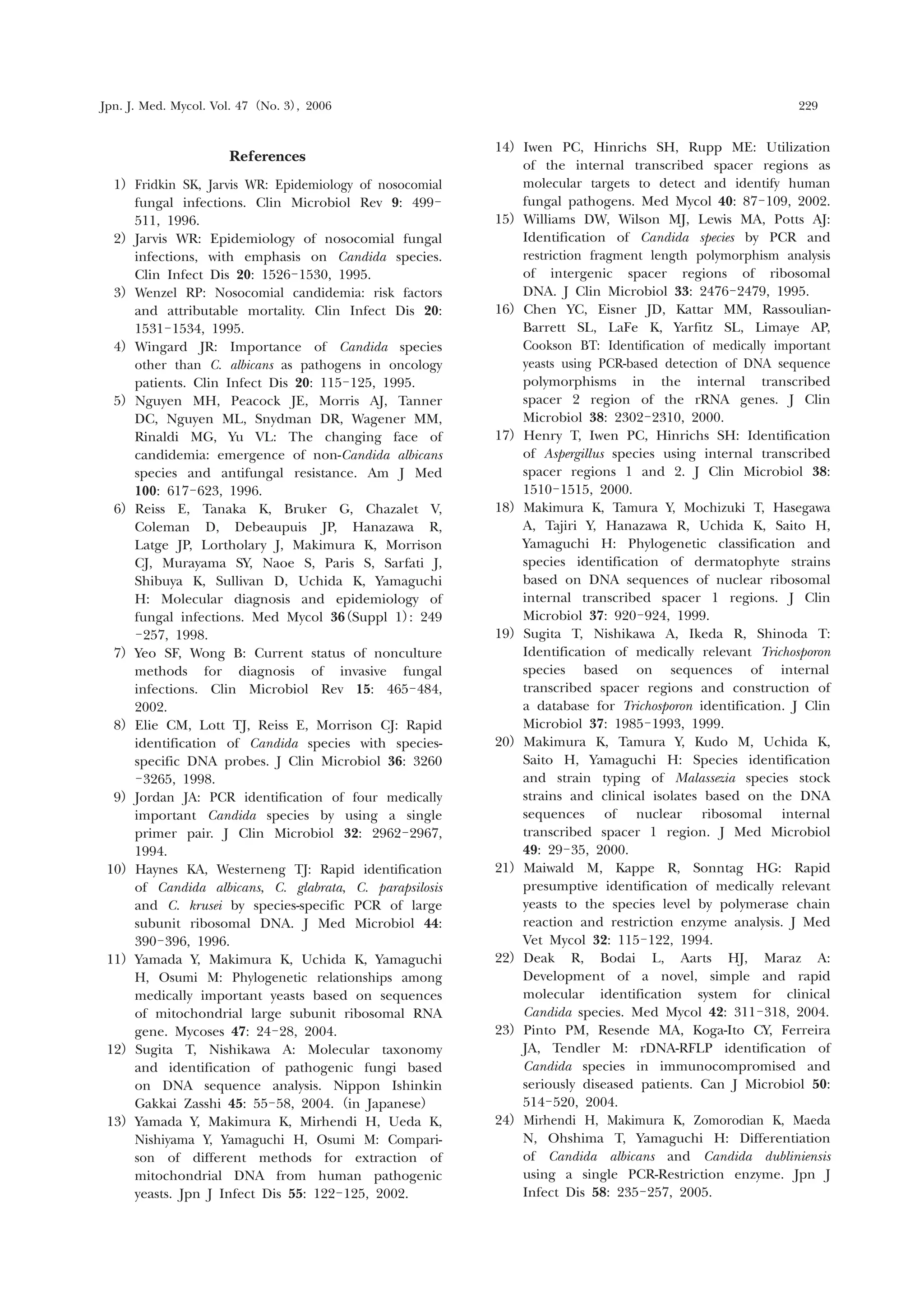 Univ candida PCR Primer | PDF