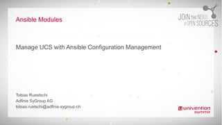 Automated UCS configuration with Ansible | PPT