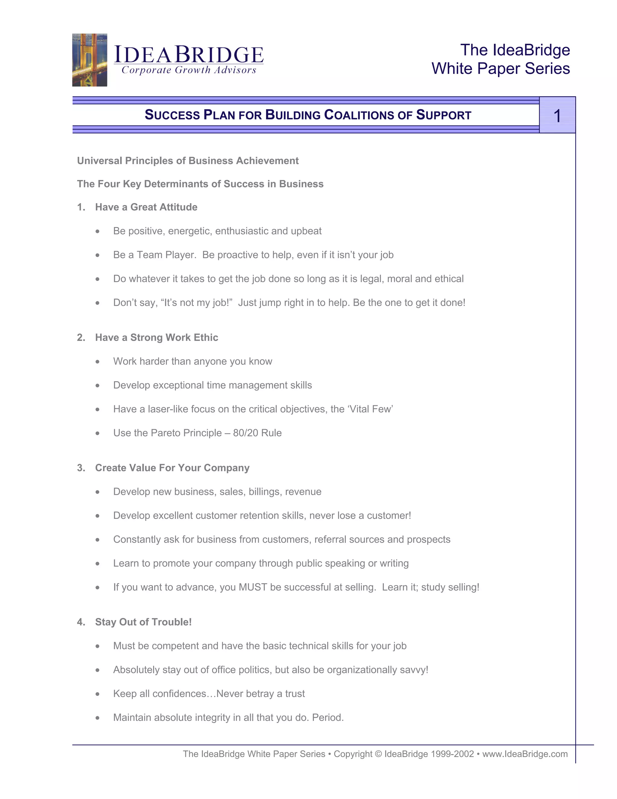 Universal principles of success | PDF