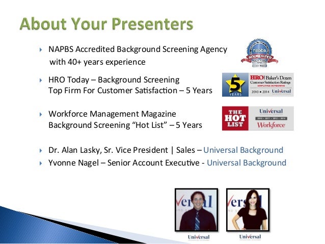 Universal Background Screening Trends and Best Practices