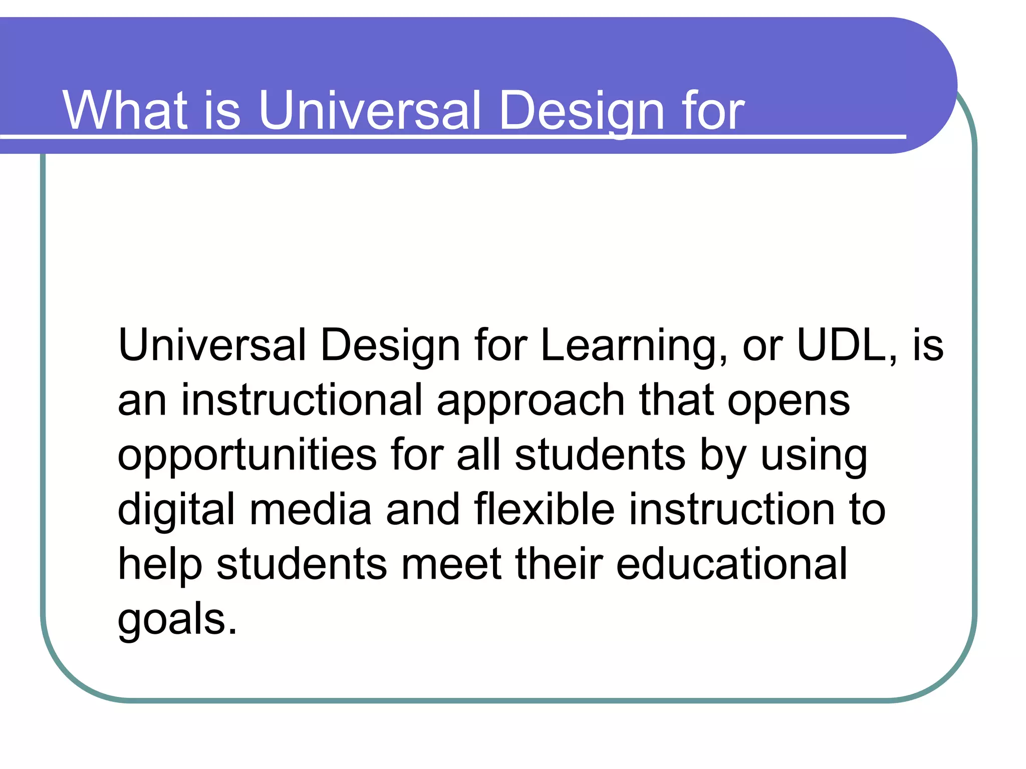 Universal design-for-learning | PPTX