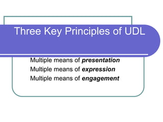 Universal design-for-learning | PPTX