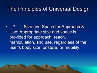Universal Design: The Seven Principles | PPT
