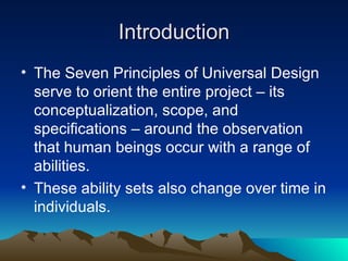 Universal Design: The Seven Principles | PPT