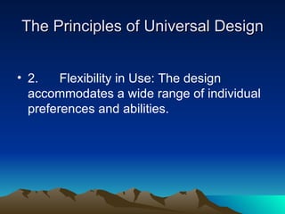 Universal Design: The Seven Principles | PPT