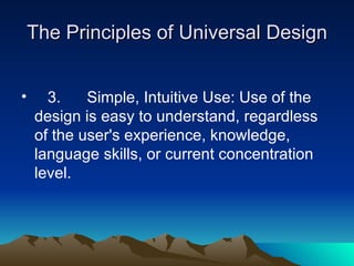 Universal Design: The Seven Principles | PPT